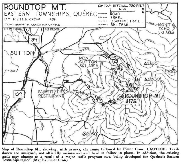 Map of Roundtop Mt_Map by Pieter Crow - Green Mountain Club